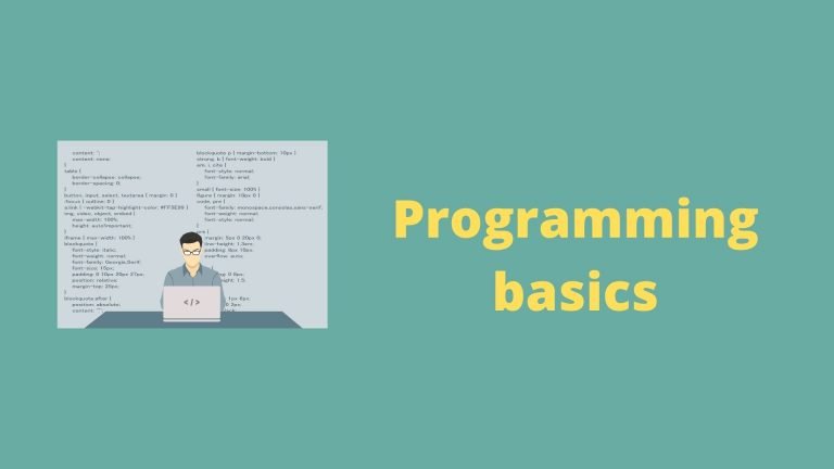 Basics of programming language to learn coding