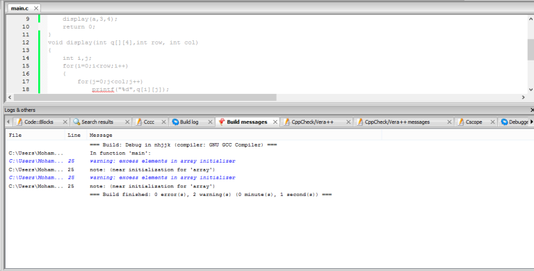 Warning: excess elements in array initializer - A platform for wireless