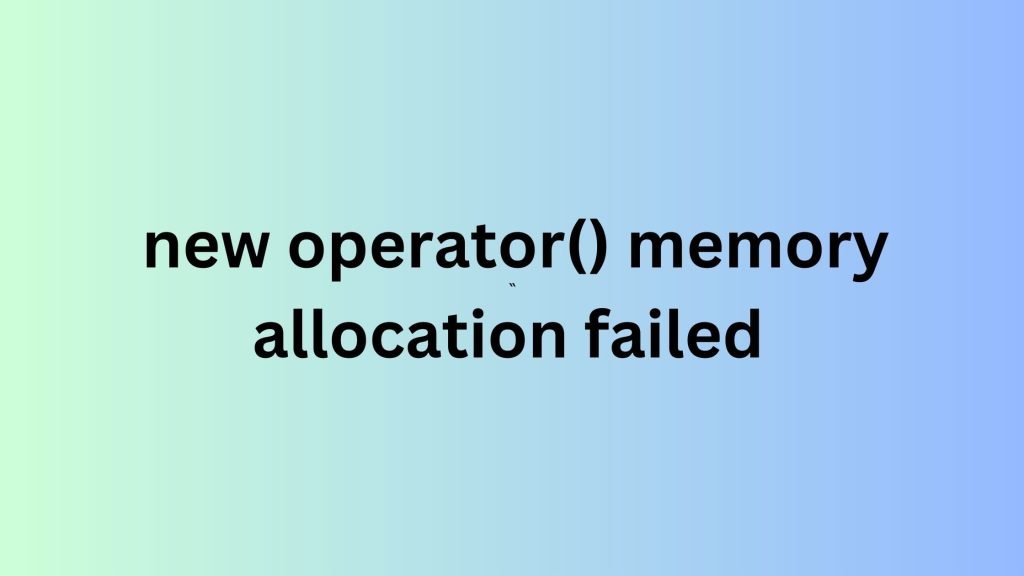 How To Check New Operator Memory Allocation Failed With Setnewhandler A Platform For Wireless